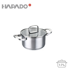 【瑞士HAPADO】複底五層系列-雙柄折疊湯鍋1.7公升 丹露實業有限公司